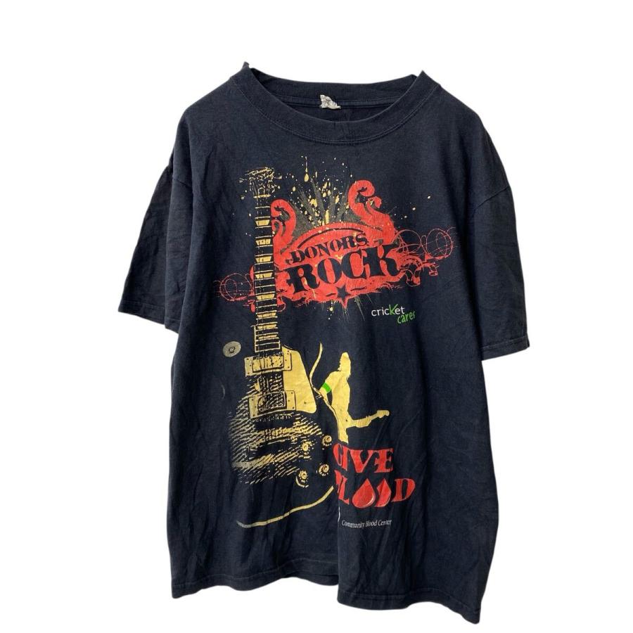 anvil DONORS ROCK 半袖 プリントTシャツ M ブラック アンビル ロックT バックプリント 古着卸 アメリカ仕入 a705 ...