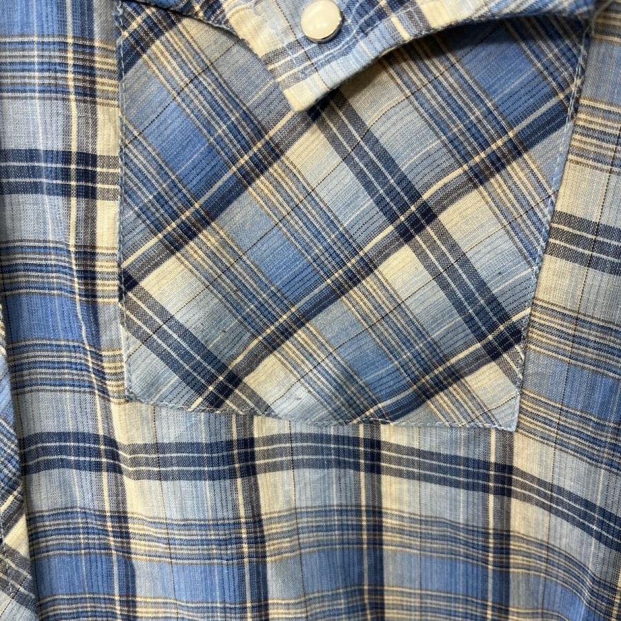 Wrangler 長袖 ウエスタンシャツ S ブルー マルチカラー ラングラー チェック柄 スナップボダン 胸ポケット トップス 春物 a710-6640 : 古着屋DEN ヤフーショッピング ...
