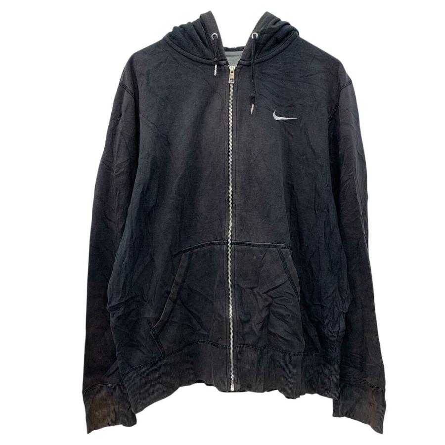 NIKE ロゴスウェット パーカー L ブラック ホワイト ナイキ ジップアップ フーディー 刺繍ロゴ ワンポイント 無地パーカー 秋物 a711-5343 : 古着屋DEN ヤフー ...