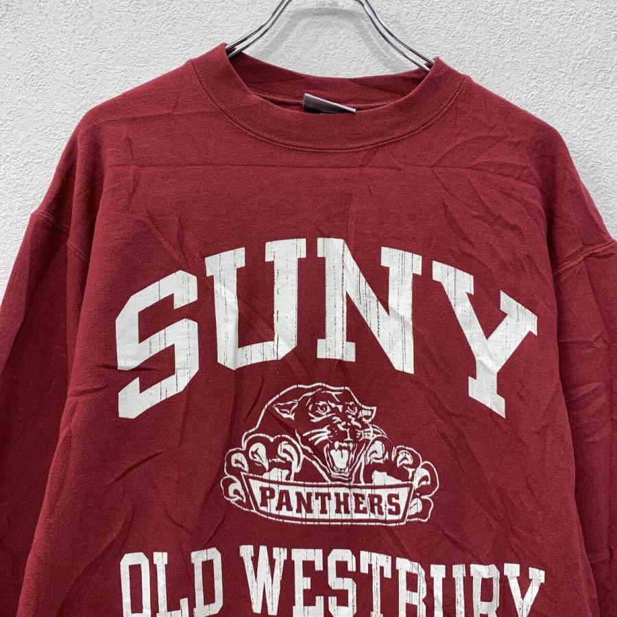 Champion プリントスウェット トレーナー L ワインレッド ホワイト チャンピオン プルオーバー ビッグプリント スウェット 秋物 ...