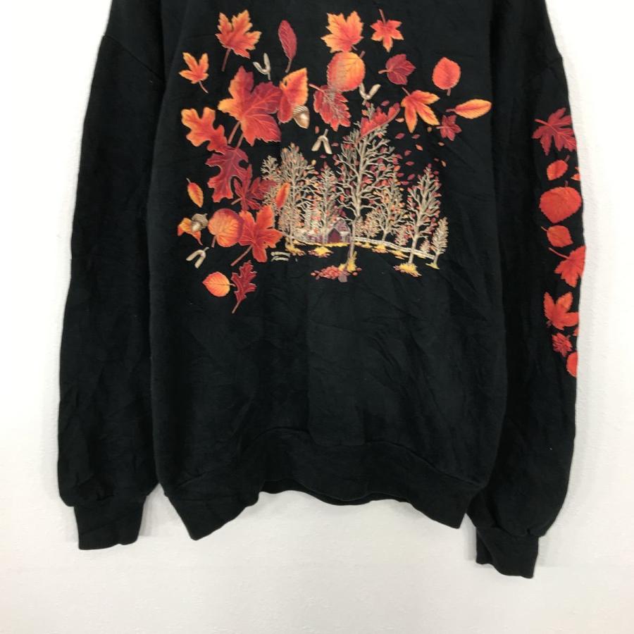 MORNING SUN 襟付きトレーナー Mサイズ レディース プリント ブラック 古着卸 アメリカ仕入 t2111-4334 :t2111-4334:古着屋DEN ヤフーショッピング店 ...