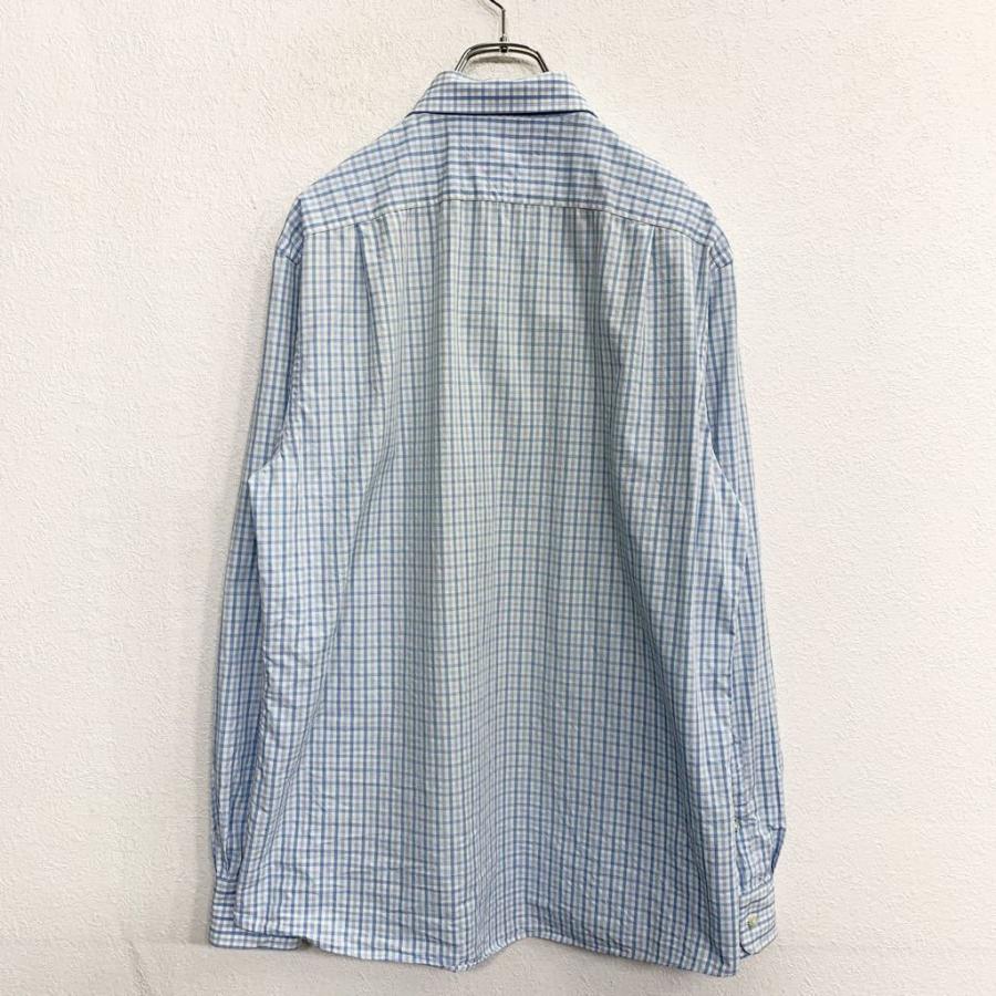 TOMMY HILFIGER 長袖 チェックシャツ Lサイズ トミーヒルフィガー ライトブルー スリムフィット 古着卸 アメリカ仕入 ...