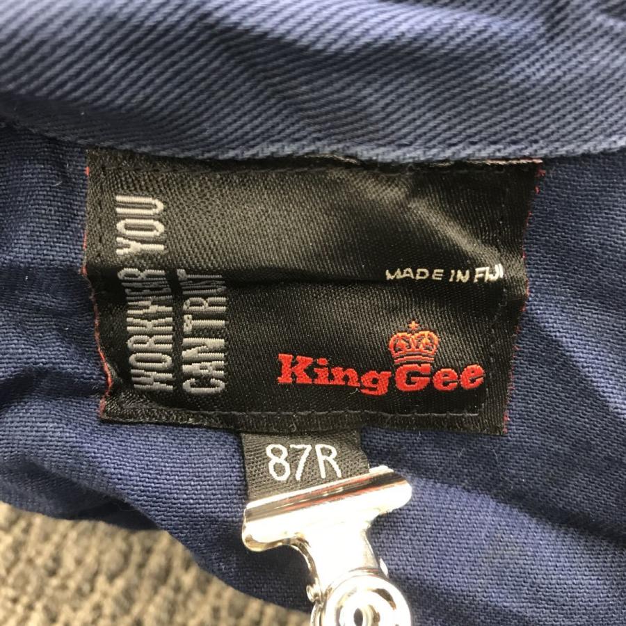 King Gee 長袖つなぎ W37 サイズ表記87R ワークウェア 作業服 フロントスナップボタン ネイビー 古着卸 アメリカ仕入 ...