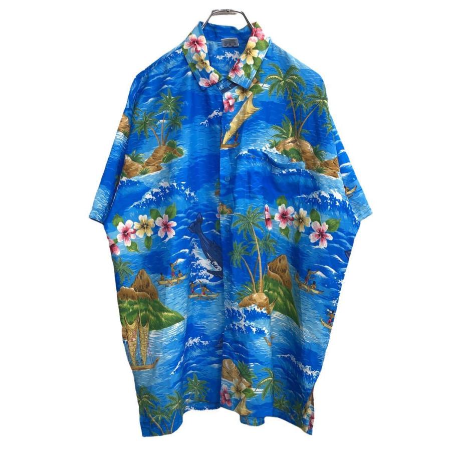 Rima アロハシャツ Lサイズ 半袖シャツ 総柄 ハワイアンシャツ ブルー 古着卸 アメリカ仕入 t2206-4314 :t2206-4314:古着屋DEN ヤフーショッピング店 - 通販 ...