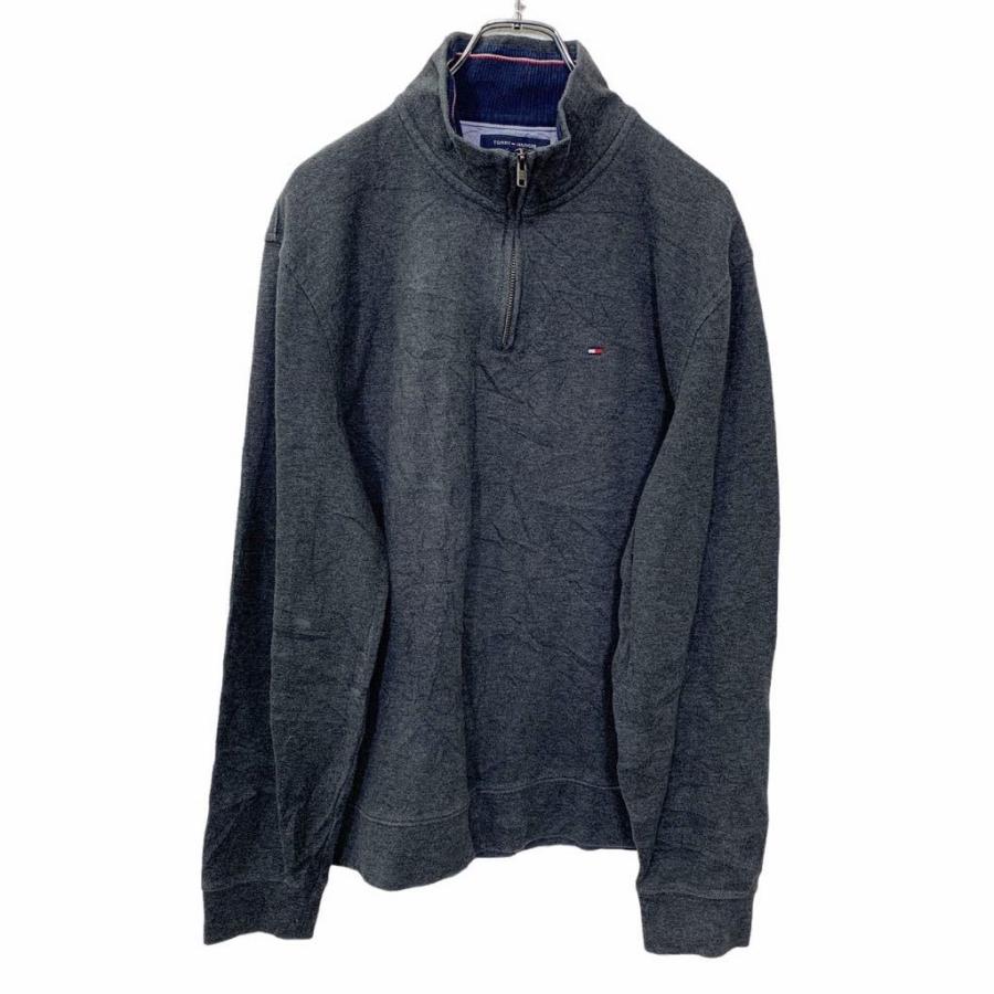 TOMMY HILFIGER スウェット Lサイズ トミーヒルフィガー ハーフジップ ダークグレー 古着卸 アメリカ仕入 t2208-3603 : 古着屋DEN ヤフーショッピング店 - 通販 ...