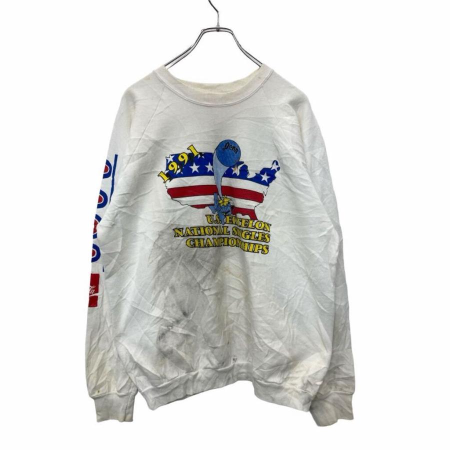 FRUIT OF THE LOOM プリント スウェット トレーナー XLサイズ フルーツオブザルーム ホワイト USA製 古着卸 アメリカ仕入 t2406-3964 : 古着屋DEN ヤフー ...