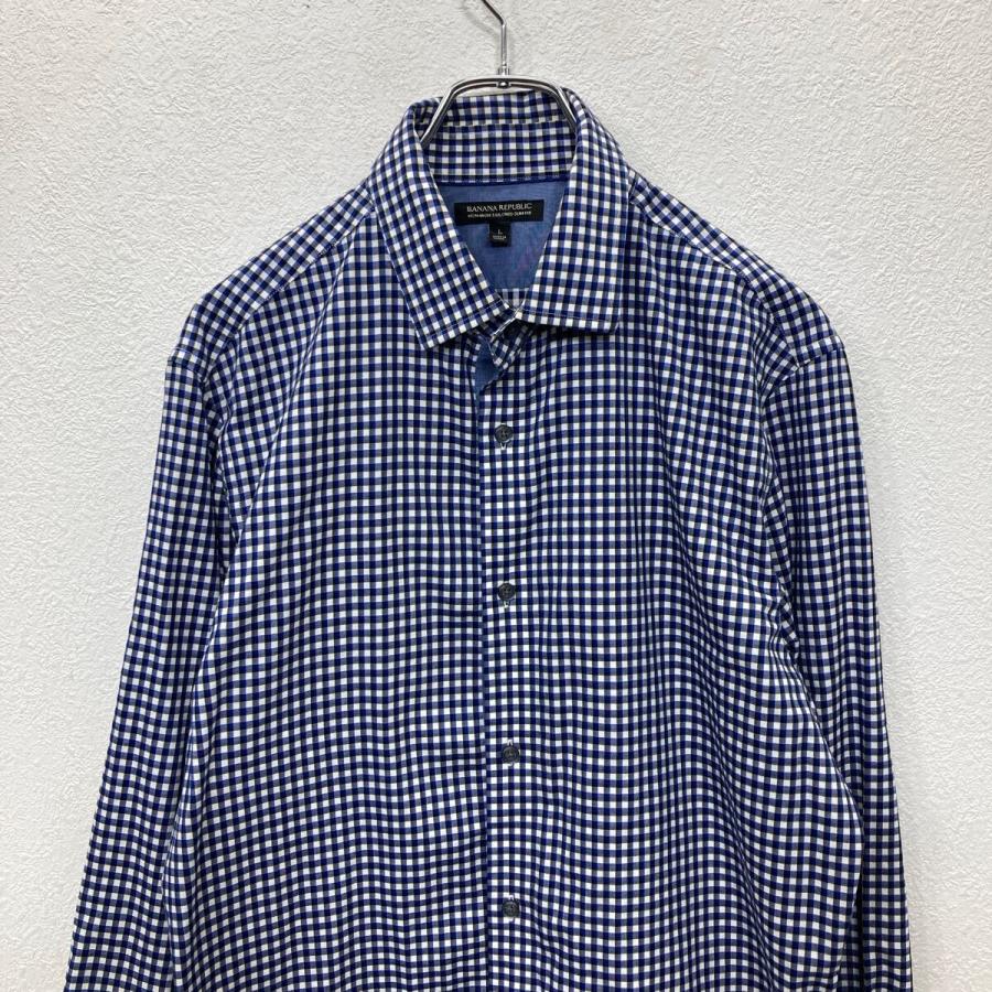 BANANA REPUBLIC 長袖 シャツ Lサイズ バナナパブリック チェック柄 スリムフィット ブルー 古着卸 アメリカ仕入 t2407-3888 : 古着屋DEN ヤフーショッピング店 ...