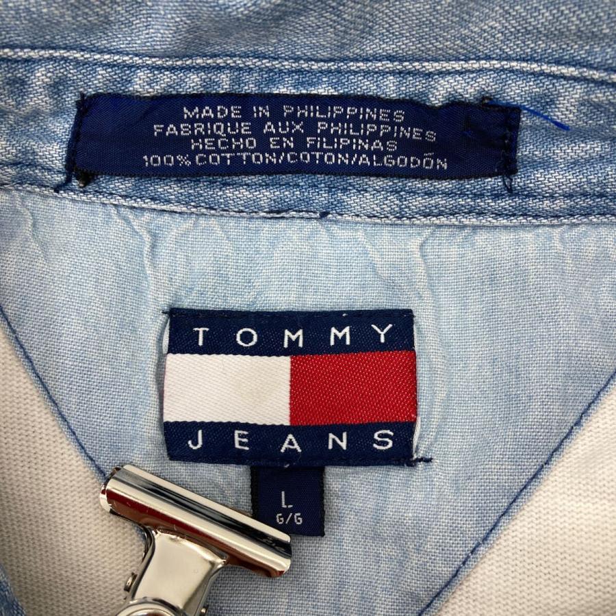 TOMMY HILFIGER 長袖ポロシャツ Lサイズ トミーヒルフィガー 刺繍 ハーフボタン ホワイト コット古着卸 アメリカ仕入 t2407-4036 : 古着屋DEN ヤフーショッピング ...