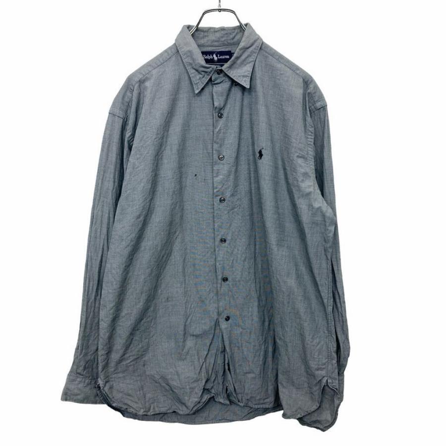 Ralph Lauren 長袖 シャツ Lサイズ ラルフローレン 刺繍 ボタンダウンシャツ グレー コットン 古着卸 アメリカ仕入 t2408-3892 : 古着屋DEN ヤフーショッピング店 ...