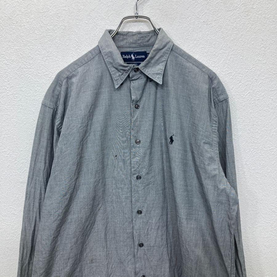 Ralph Lauren 長袖 シャツ Lサイズ ラルフローレン 刺繍 ボタンダウンシャツ グレー コットン 古着卸 アメリカ仕入 t2408-3892 : 古着屋DEN ヤフーショッピング店 ...