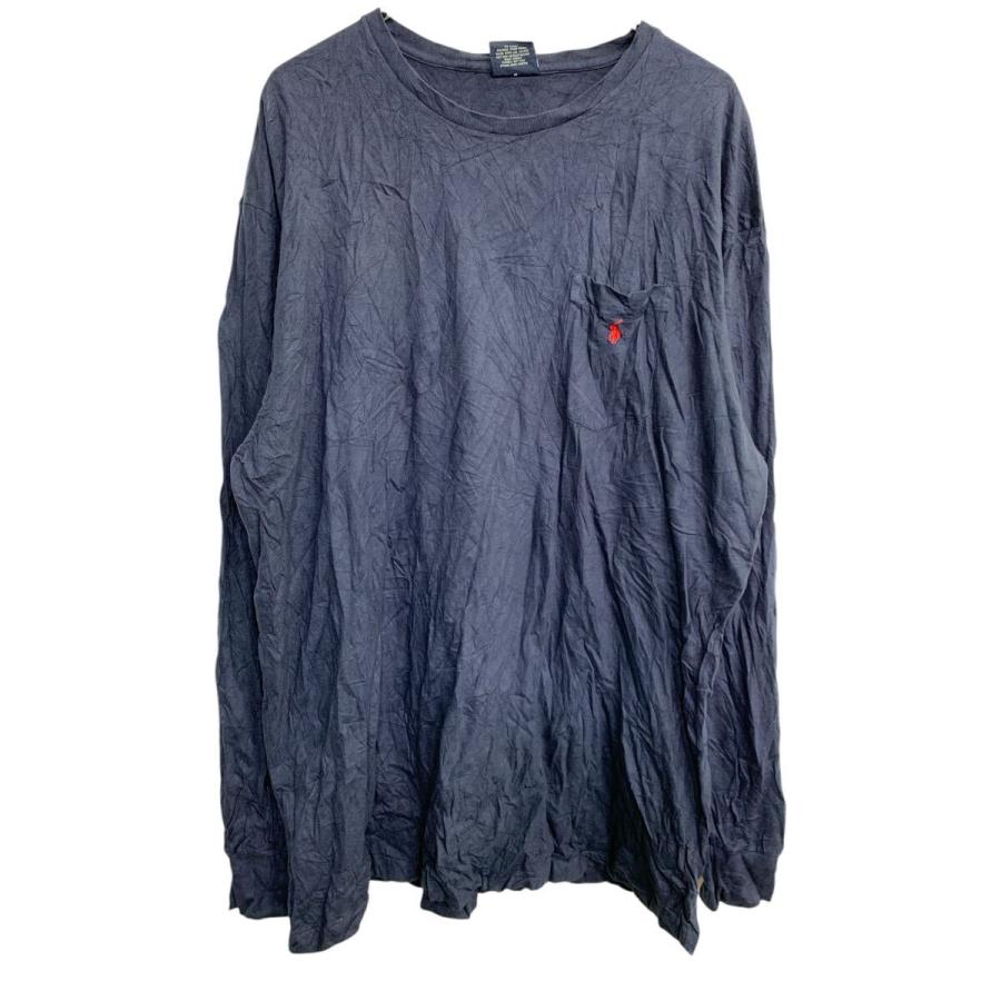 POLO RALPH LAUREN ロングTシャツ XLサイズ ポロラルフローレン ロゴ 胸ポケット ネイビー コットン 古着卸 アメリカ仕入 t2411-3747 : 古着屋DEN ヤフー ...