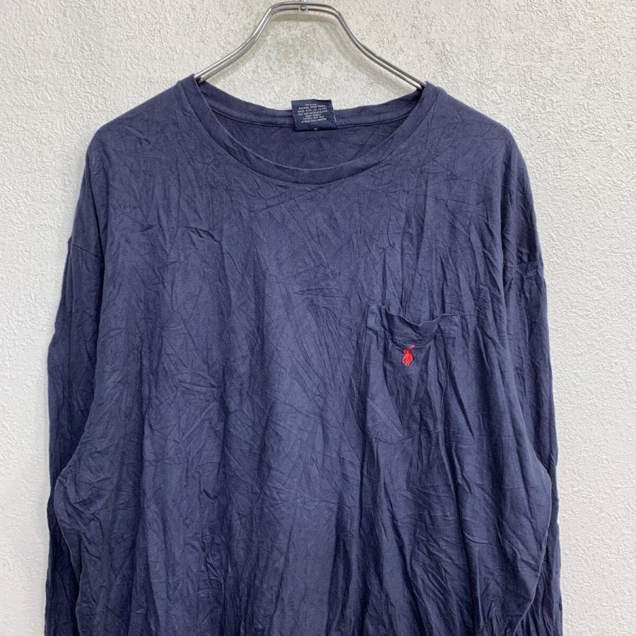POLO RALPH LAUREN ロングTシャツ XLサイズ ポロラルフローレン ロゴ 胸ポケット ネイビー コットン 古着卸 アメリカ仕入 t2411-3747 : 古着屋DEN ヤフー ...