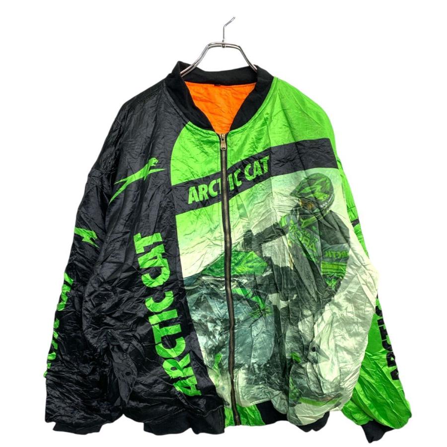 スタジャン XLサイズくらい ナイロンジャケット グリーン ブラック 古着卸 アメリカ仕入 t2412-3104 : 古着屋DEN ヤフーショッピング店 - 通販 - Yahoo!ショッピング