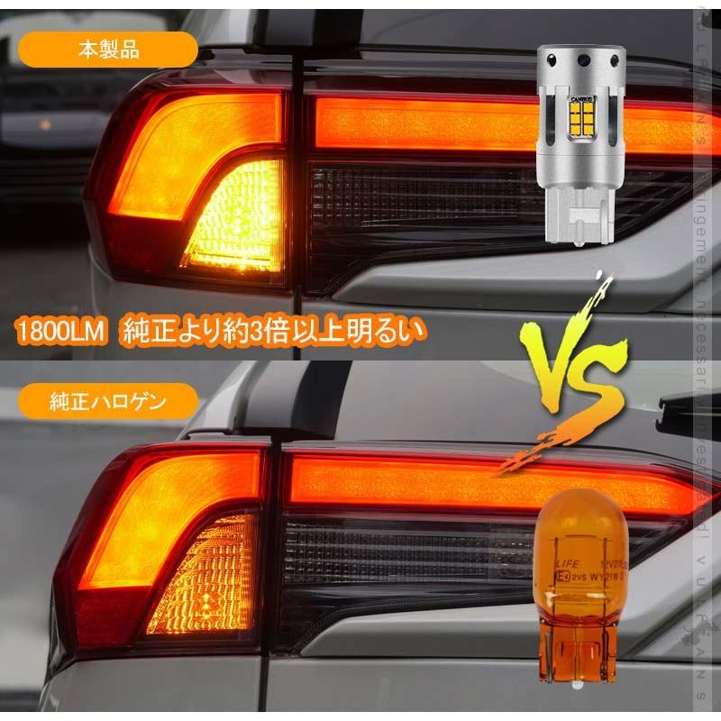 Vulcans 純正サイズ 冷却ファン付 ハイフラ防止 ウインカー専用LEDバルブ T20ピンチ部違い/T20シングル球 2個 LED ...