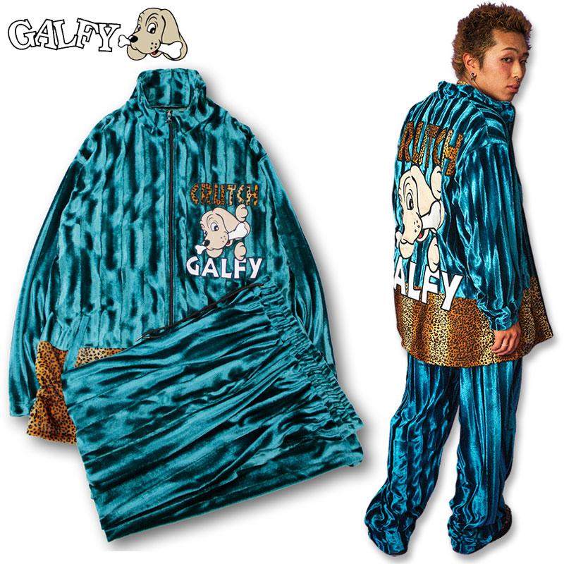 ガルフィー いにしえチンピラセットアップ 133026 黒 ゴールド エメラルド L XL GALFY ジャンバー BLACK GOLD EMERALD 秋冬 上下セット : 133026 ...