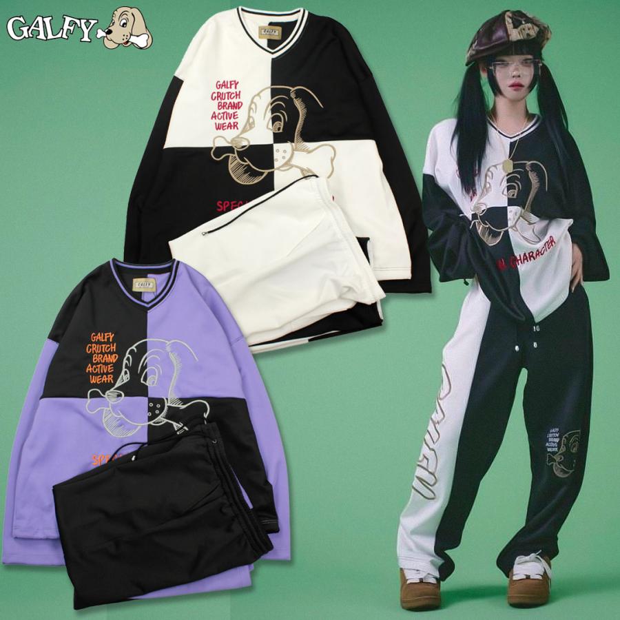 GALFY ガルフィー 結局兄ちゃん SETUP セットアップ 上下セット L XL 144035 #10 O.WHITE×BLACK #20 BLACK×PURPLE 24AW : 洋服屋 ...