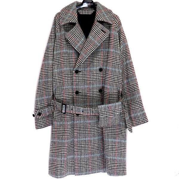 MARKAWARE ULSTER COLLAR COAT マーカウェア メンズ アウター オーガニック ウール グレンチェック ダブル ...
