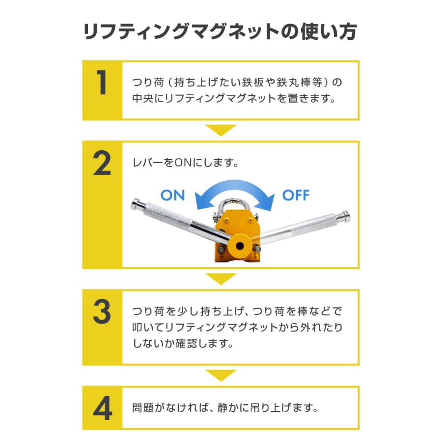 リフティングマグネット 永久磁石 リフマグ 永磁リフマ マグネットリフター 電源不要 簡単操作 100kg WEIMALL : W-CLASS - 通販 - Yahoo!ショッピング