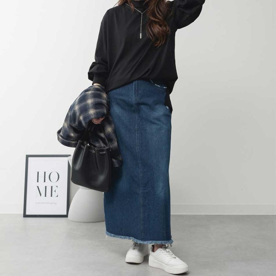 コットンバルーンスリーブモックネックトップ 大きいサイズ : クローバー Yahoo!店 - 通販 - Yahoo!ショッピング