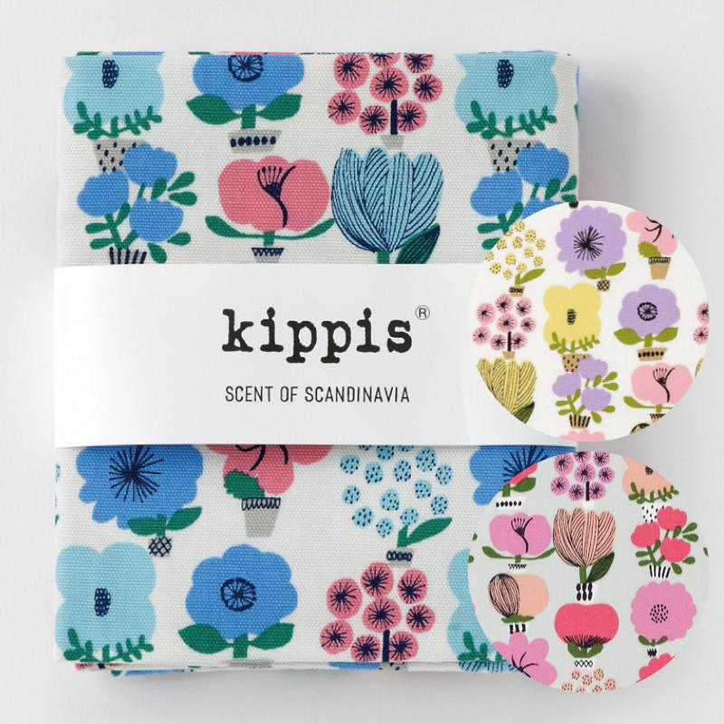 kippis（キッピス） オックス 生地 花柄 タルピプータルハ 冬の植物園 50cm 北欧 カットクロス : 手芸用品 ダブルノート ...