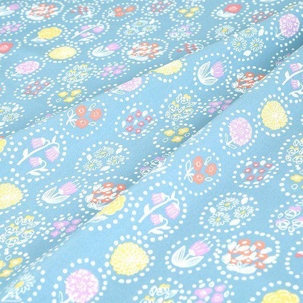 kippis（キッピス） オックス 生地 花柄 夏の花 ケサクッカ 50cm 北欧 カットクロス : 手芸用品 ダブルノート Yahoo!店 ...