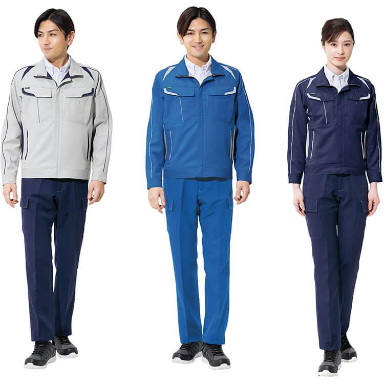 アイトス 作業服 上下セット AITOZ 長袖ブルゾン AZ-1901 M-LL ＆ カーゴパンツ AZ-1921 3S-LL 秋冬 ストレッチ 作業着 ユニセックス メンズ レディース ...