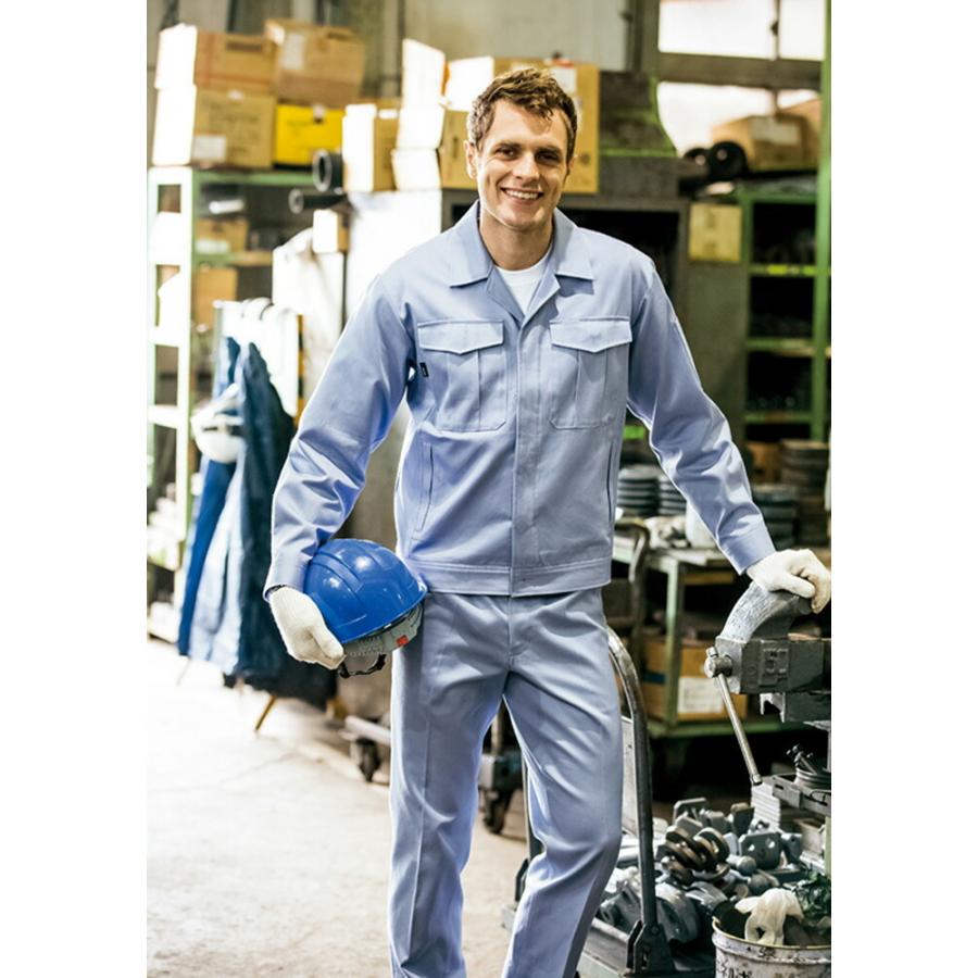 作業服 上下セット アイトス AITOZ 長袖ジャンパー AZ-33101 M-LL ＆ワークパンツ AZ-33120 76cm-85cm 通年 綿100% 作業着 ユニセックス メンズ ...