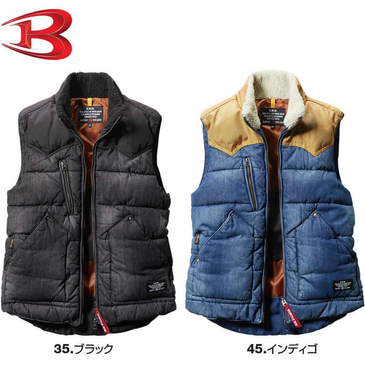 作業服 バートル BURTLE サーモクラフト デニム防寒ベスト 5004 S-XL 単品 TC500対応 防寒 綿100% 作業着 ユニセックス メンズ レディース : burtle ...