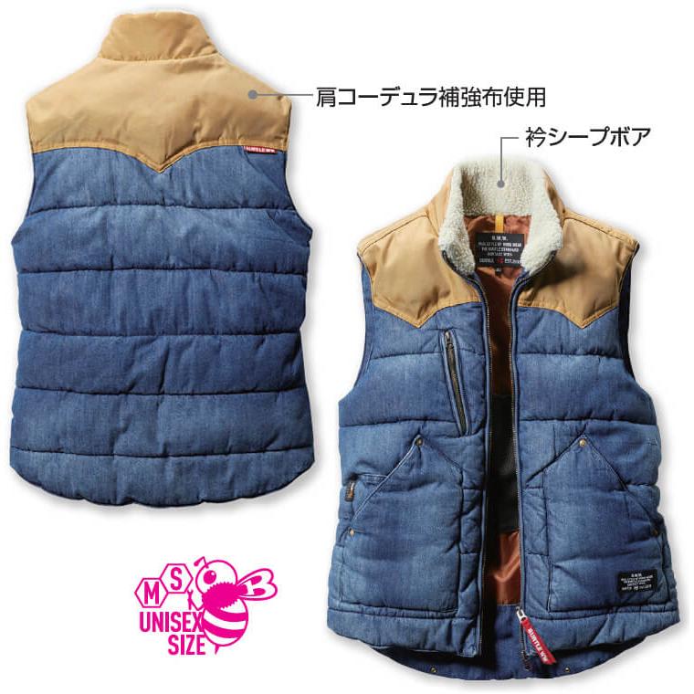 作業服 バートル BURTLE サーモクラフト デニム防寒ベスト 5004 S-XL 単品 TC500対応 防寒 綿100% 作業着 ユニセックス メンズ レディース :burtle-5004 ...