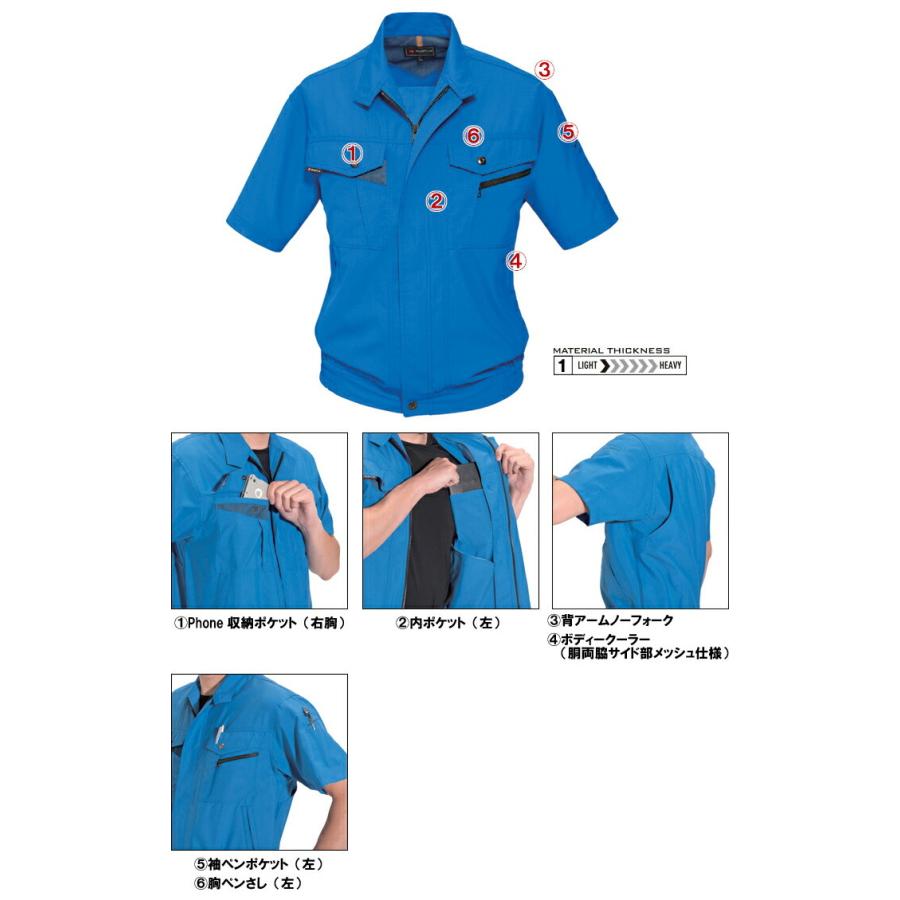 作業服 バートル BURTLE 半袖ブルゾン 7062 5L 春夏 制電 吸汗速乾 作業着 メンズ : 作業服の渡辺商会・返品交換OK安心 - 通販 - Yahoo!ショッピング