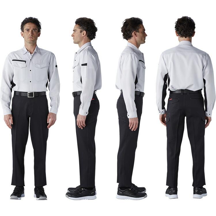 自重堂 作業服 Jichodo エコ製品制電ストレッチ長袖シャツ 87804 SS-LL 春夏 制電 エコ商品 作業着 ユニセックス メンズ レディース : 作業服の渡辺商会・返品交換OK安心 ...