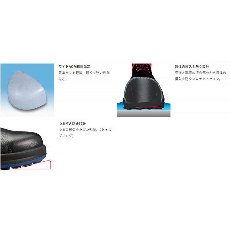 シモン 安全靴 Simon SF22 黒（旧：WS22黒） 23.5-28.0cm EEE JIS規格 中編上靴 作業靴 セーフティシューズ 【返品交換不可】 : 作業服の渡辺商会・返品交換 ...