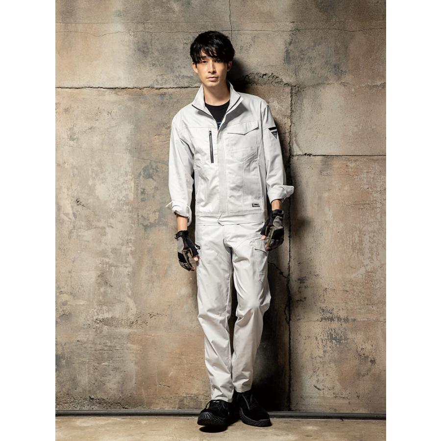 ジーベック 作業服 上下セット XEBEC 長袖ブルゾン 1774 4L-5L ＆ ラットズボン 1776 105cm-120cm 春夏 ストレッチ 接触冷感 作業着 メンズ : 作業服の渡辺 ...