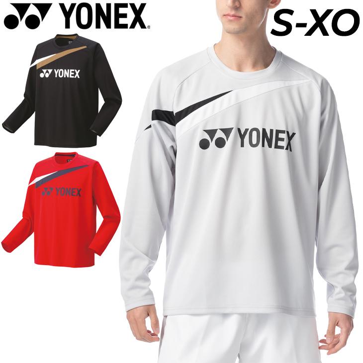 YONEX ヨネックス 長袖Tシャツ メンズ レディース ユニセックス バドミントン 硬式・軟式テニス ソフトテニス スポーツウェア 練習着 ブラック レッド /16665Y : WORLD ...