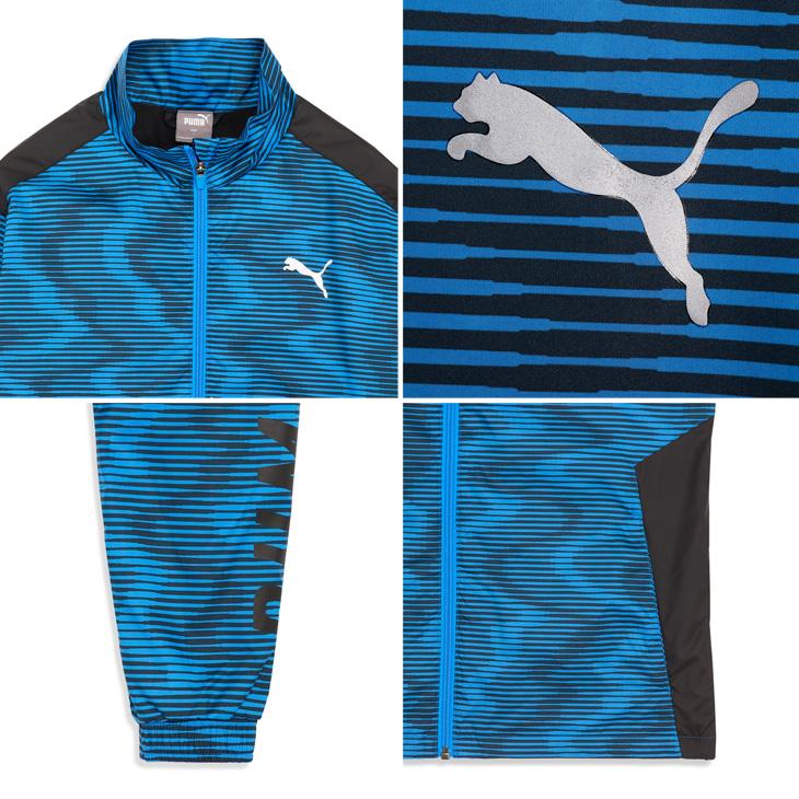 PUMA（プーマ） メンズ ウインドブレーカー 上下 ウーブン ジャケット ロングパンツ 裏トリコット起毛 セットアップ 上下組 トレーニング ...