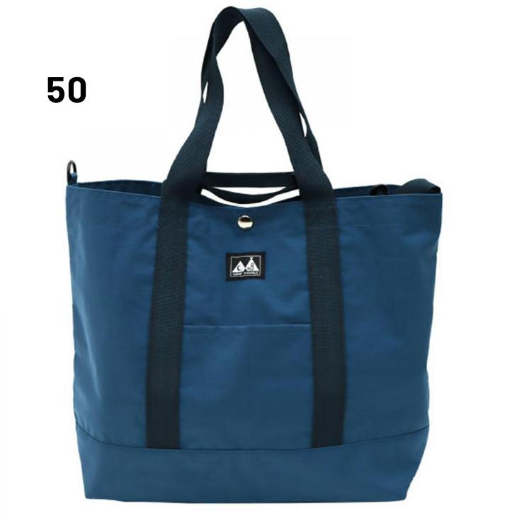 スタンプル ショルダー付き トートバッグ camp stample ウォッシュドナイロン レッスンバッグ A4サイズ収納可 撥水加工 無地 ナイロン 軽量 ブランド /63005 : ...