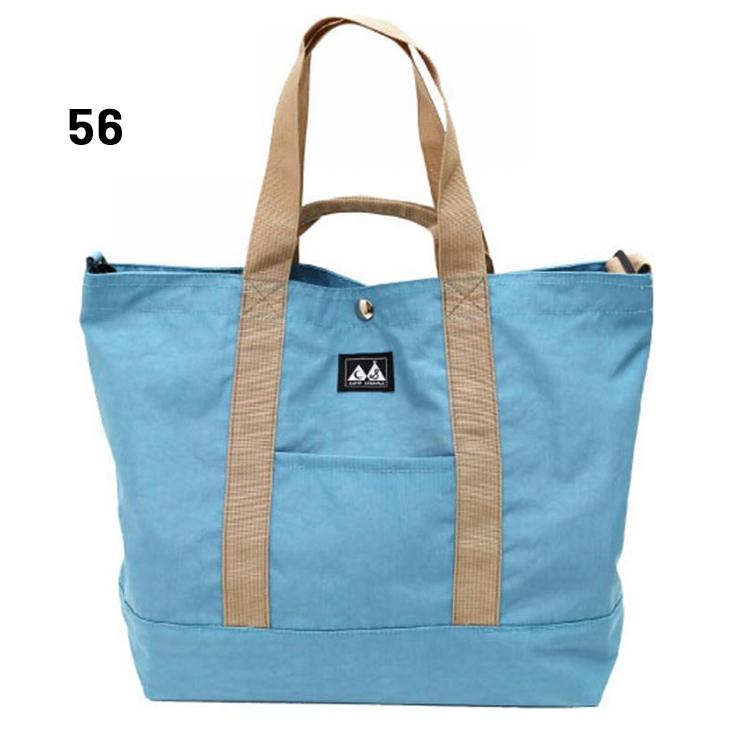 スタンプル ショルダー付き トートバッグ camp stample ウォッシュドナイロン レッスンバッグ A4サイズ収納可 撥水加工 無地 ナイロン 軽量 ブランド /63005 : ...