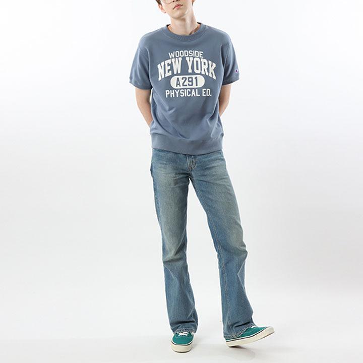 Champion スウェットシャツ 半袖 メンズ チャンピオン クルーネック 男性 スエットカレッジ アメカジ トップス トレーナー スポーツカジュアル ウェア/C3-V011 : WORLD ...