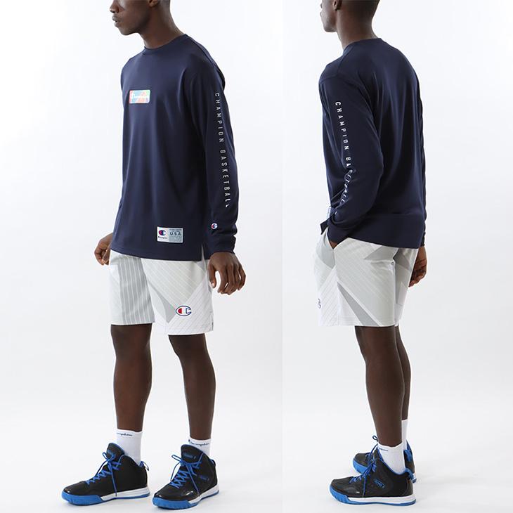 Champion 長袖 Tシャツ メンズ チャンピオン CAGERS/バスケットボール スポーツウェア トレーニング 男性 クルーネック 吸汗 ...
