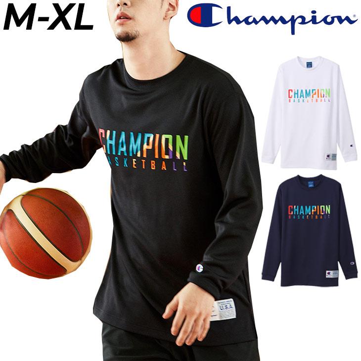 Champion 長袖 Tシャツ メンズ チャンピオン CAGERS/バスケットボール スポーツウェア 保温 静電 トレーニング 男性 クルー ...