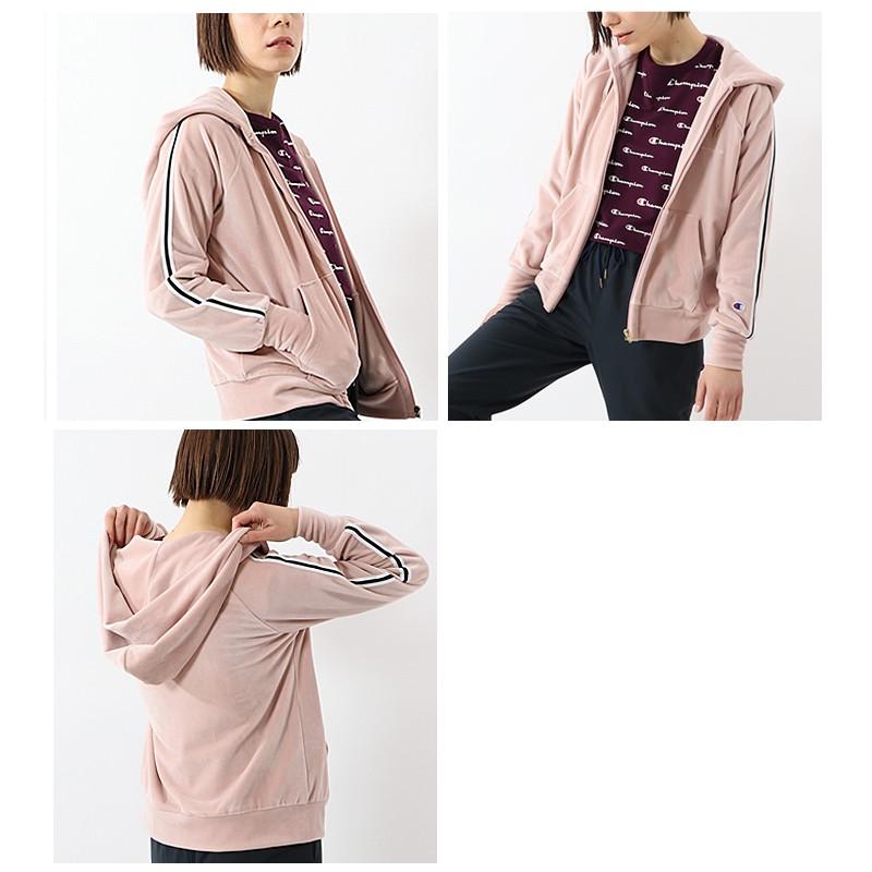 Champion パーカー ベロア ジャケット レディース チャンピオン HOODED ZIP JACKET アウター ジップアップ/CW ...