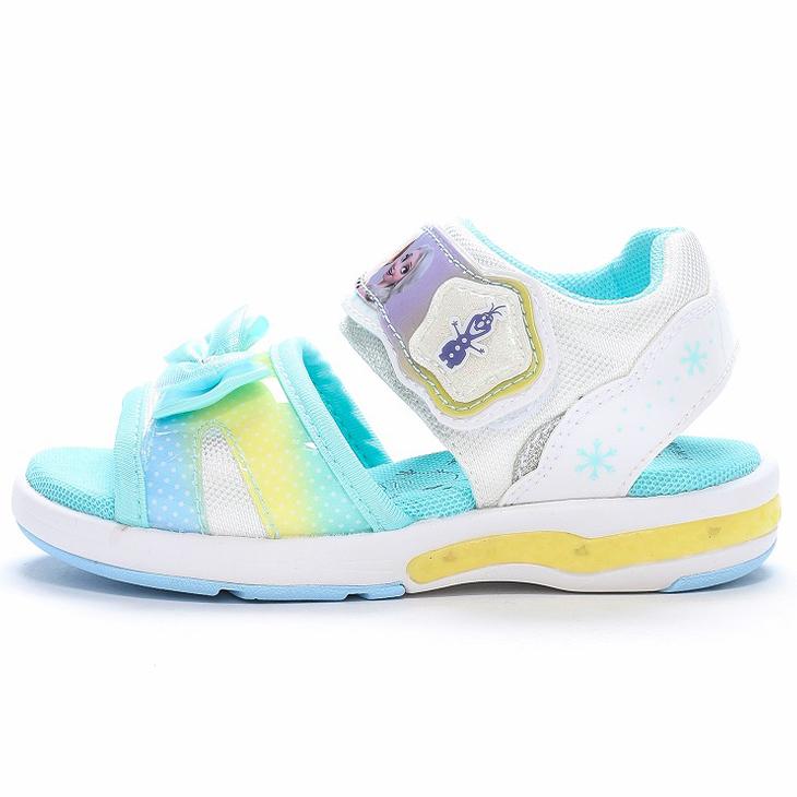 MoonStar ディズニー アナと雪の女王 キッズ 光る サンダル LED内蔵 女の子 Disney サマーシューズ 15-18cm 2E 子供靴 エルサ オラフ キャラクター あなゆき ...