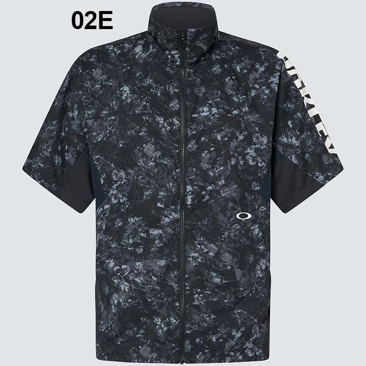 オークリー ウーブン ジャケット 半袖 メンズ OAKLEY トレーニング ランニング アウター 吸汗速乾 防風 男性 運動 上着 総柄 春 夏 スポーツウェア/FOA405102 ...