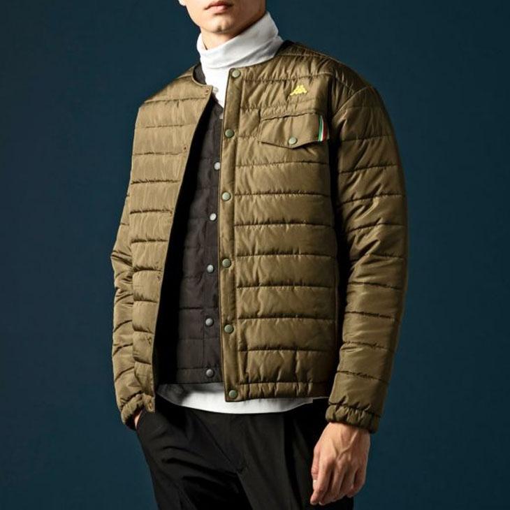 Kappa カッパ 中綿ジャケット メンズ アウター BRANDS RDKパディングジャケット ノーカラー 衿なし キルティングジャケット 防寒 保温 ブルゾン KPO-23027 ...