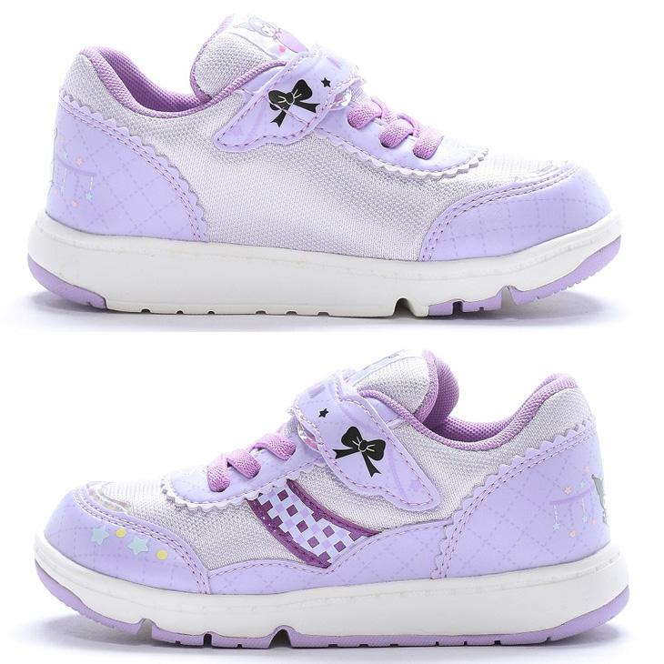 サンリオ キッズシューズ スニーカー 女の子 Sanrio 15-19cm 2E 子供靴 ゴム紐 女児 キャラクター ハローキティ キティちゃん クロミ シナモロール /SA-C031 ...