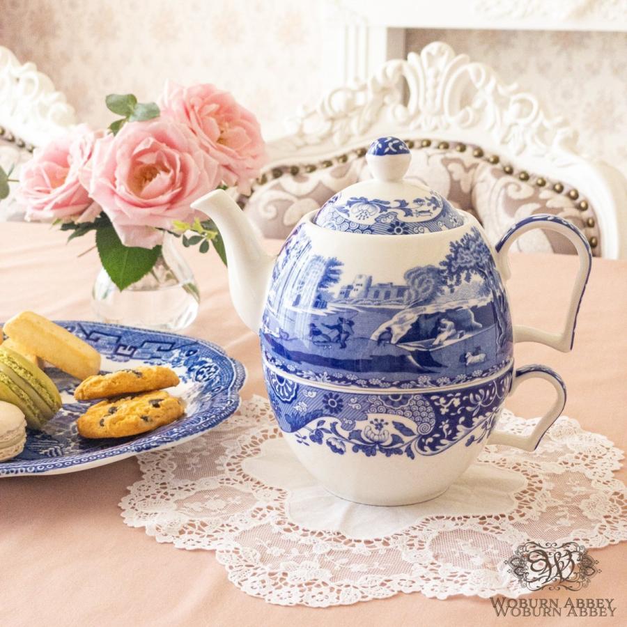 Spode スポード ブルーイタリアン ティーポット＆カップセット ティーフォーワン 300ml 青 おしゃれ ブランドボックス入 : ギフトならウーバンアビーYahoo!店 - 通販 ...