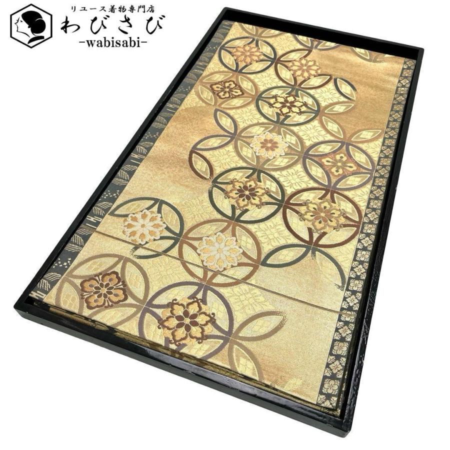 袋帯 煌びやかな花七宝 金糸 金色 フォーマル O-4482 : o-4482 : リユース着物わびさび Yahoo!店 - 通販 - Yahoo!ショッピング