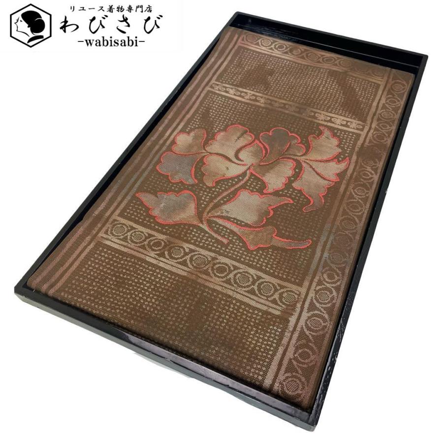 袋帯 雰囲気の良い抽象葉模様 濃茶色 O-4699 着物 きもの kimono 和服 和装 中古 リサイクル着物 【送料無料】 : リユース着物わびさび Yahoo!店 - 通販 ...