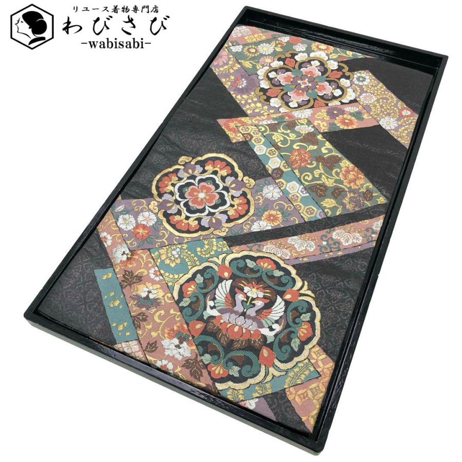 袋帯 向かい鳥 美しい華柄模様 花唐草 墨色 金糸 O-4773 着物 きもの kimono 和服 和装 中古 リサイクル着物 【送料無料】 : リユース着物わびさび Yahoo!店 - 通販 ...