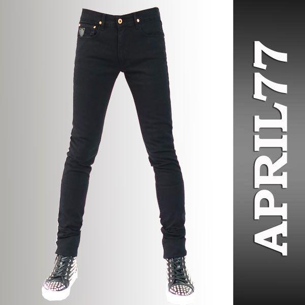APRIL77（エイプリル77）Joey Hi-Standard Black,スキニー,april77, ロックファッション,ジーンズ,スキニーパンツ,スキニーデニム,黒,スキニージーンズ ...